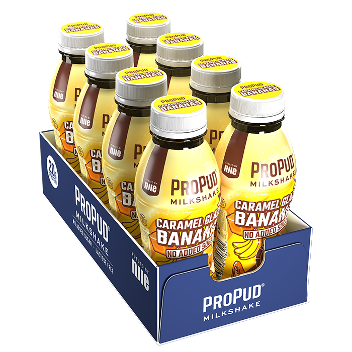 Köp 8 x ProPud Protein Milkshake, 330 ml, Caramel Glazed Bananas ...