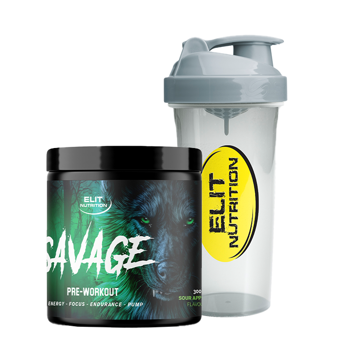 Köp Elit Savage PWO 300 g + Smart Shaker 800 ml | Gymgrossisten