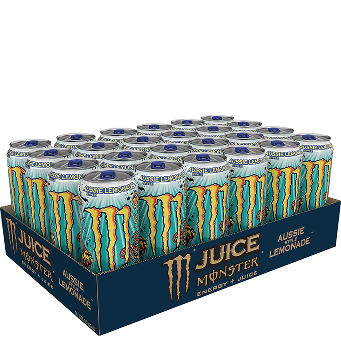 Köp 24 x Monster Energy, 50 cl, Juiced Aussie Lemonade | Gymgrossisten
