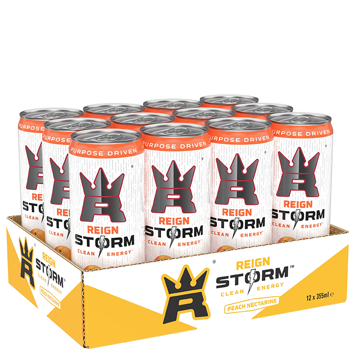 Köp 12 x Reign Storm Energy 335 ml Peach Nectarine | Gymgrossisten