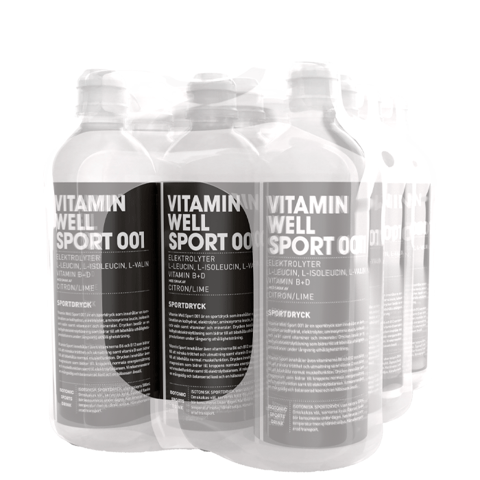 Köp 12 x Vitamin Well Sport 001, 500ml, Lemon/Lime | Gymgrossisten.com