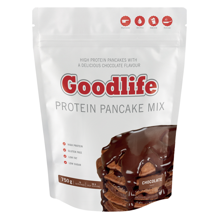 Köp Goodlife Protein Pancakes 750 g, Chocolate | Gymgrossisten.com