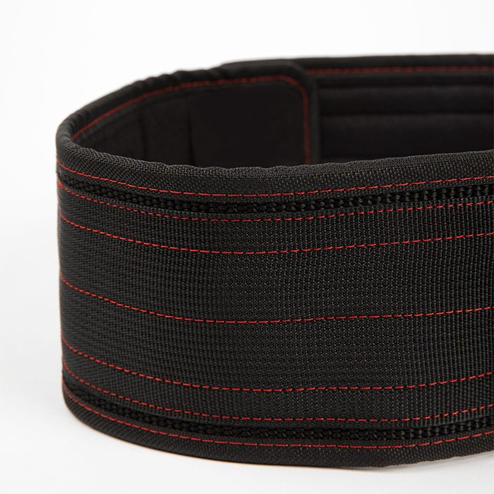 Köp 4 Inch Nylon Belt, black/red - M/L | Gymgrossisten