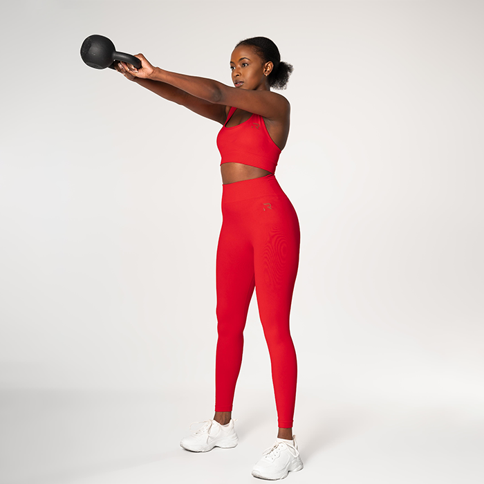 Köp Relode Radiant Scrunch Tights, Red, XS | Gymgrossisten