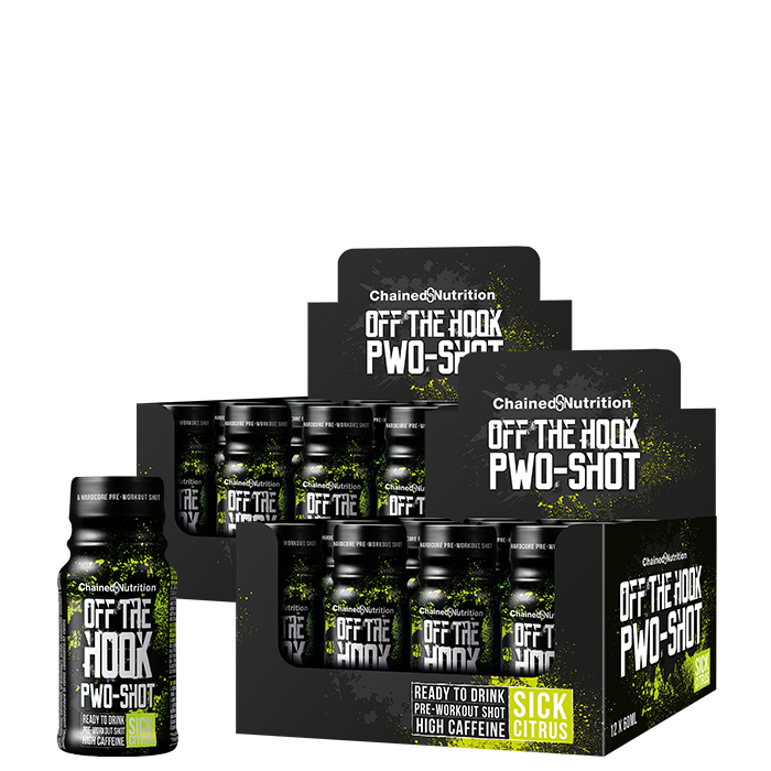 Köp 24 x Off The Hook PWO-Shot, 60 ml | Gymgrossisten.com
